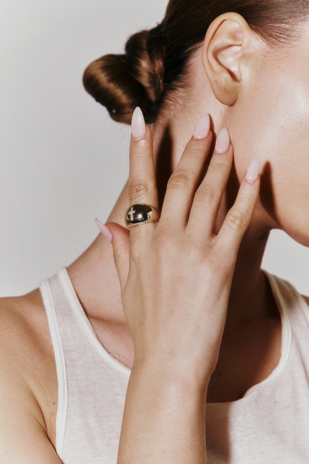 Ana Cross Dome Ring – Lili Claspe